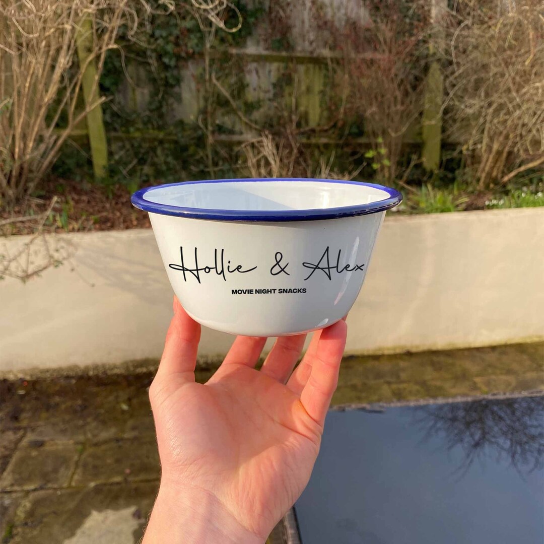 Custom Name Movie Snacks Bowl | Popcorn, Movie Night, Personalised ...