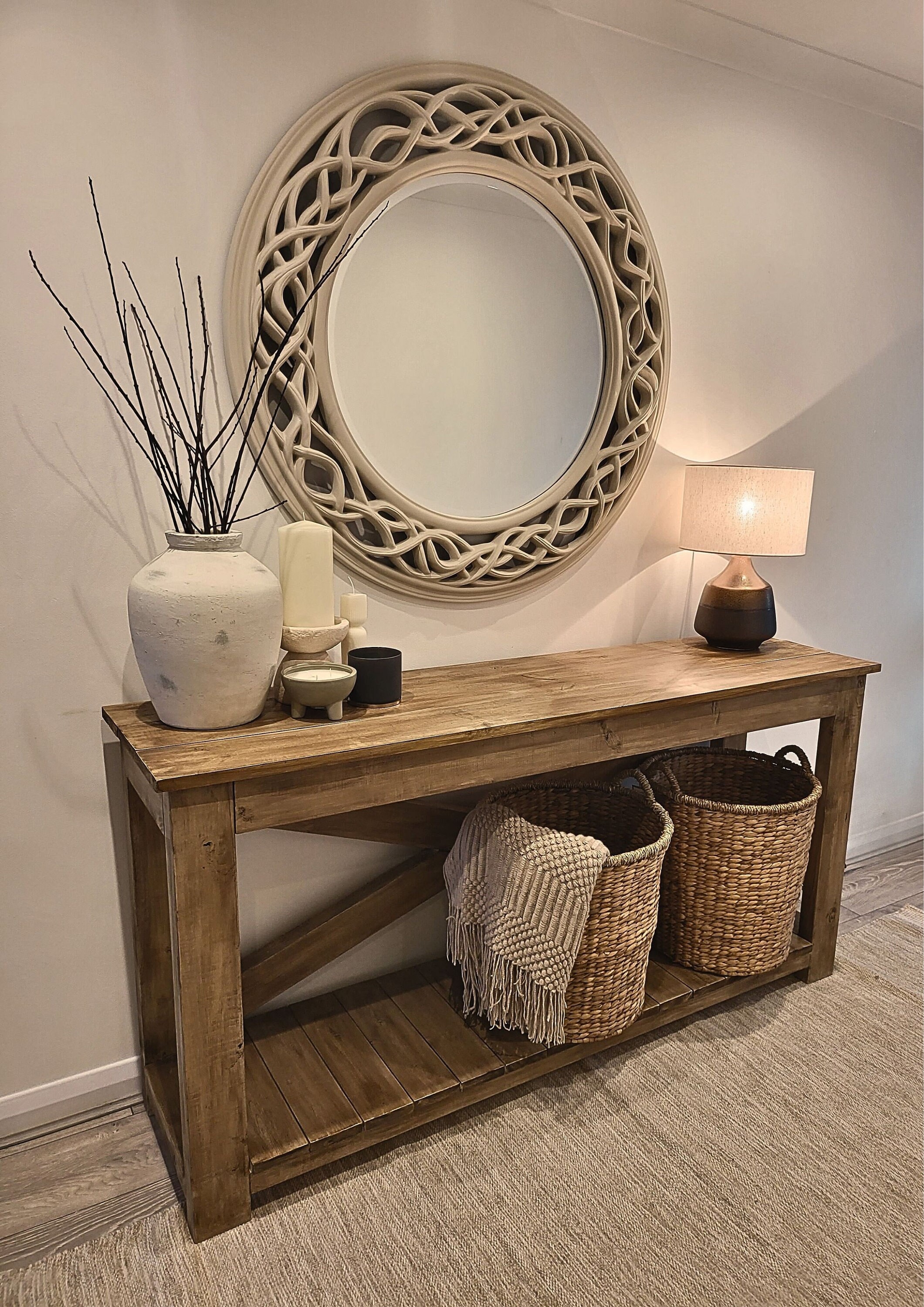 Mid-century Console Table, Country Home Decor, Wooden, Living Room ...