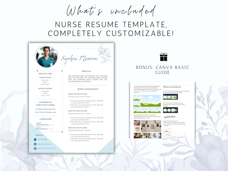 Nurse Resume Template, New Grad Nurse Template, Nursing Medical Digital ...