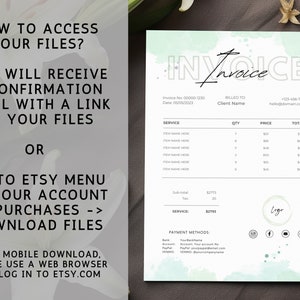 Invoice Template Editable, Small Business Bookkeeping, Invoice Form ...