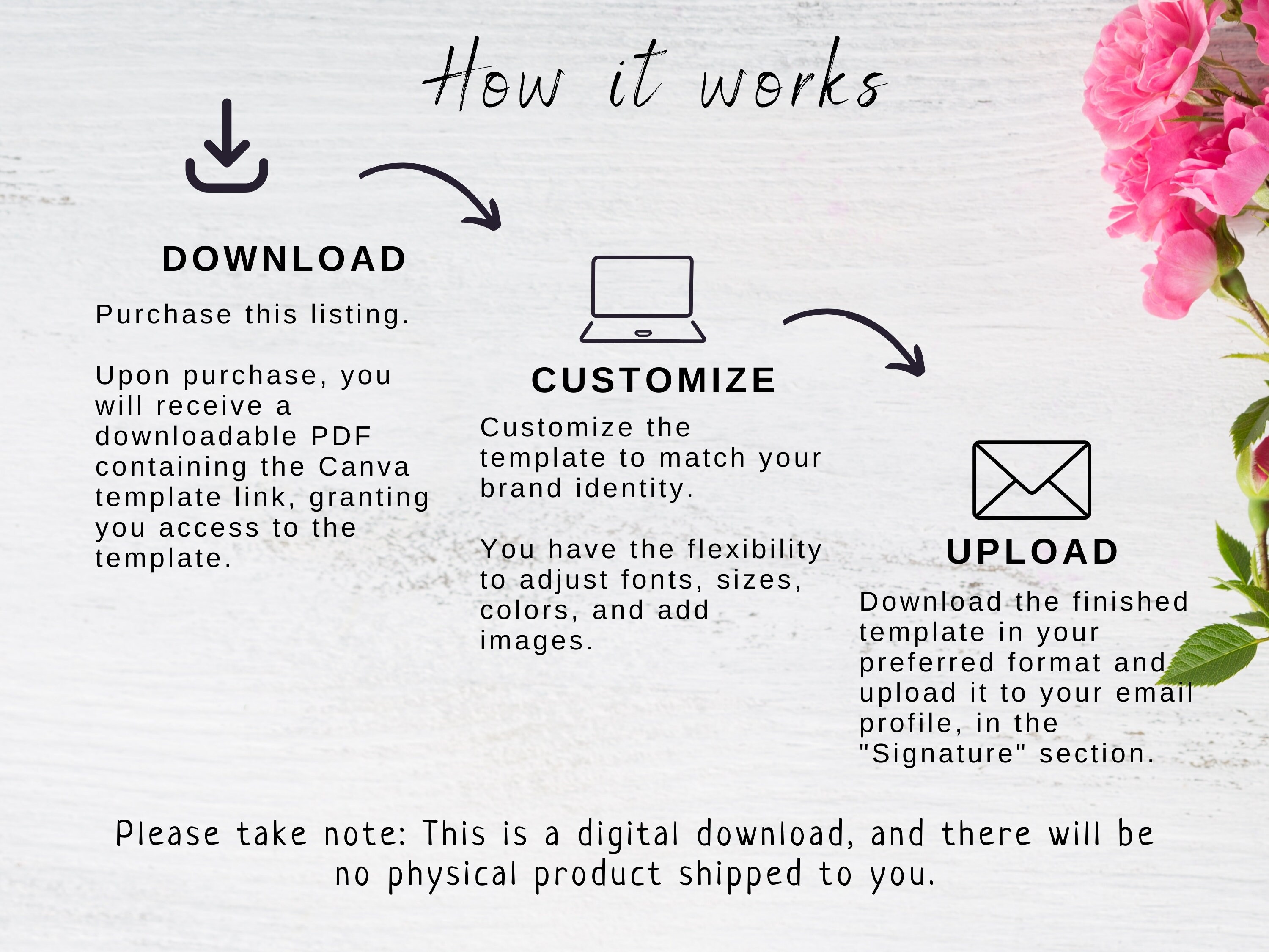 Email Signature Template, Pink Design, Gmail Signature, Outlook ...