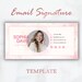 Email Signature Template, Pink Design, Gmail Signature, Outlook ...