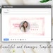 Email Signature Template, Pink Design, Gmail Signature, Outlook ...