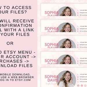 Email Signature Template, Pink Design, Gmail Signature, Outlook ...