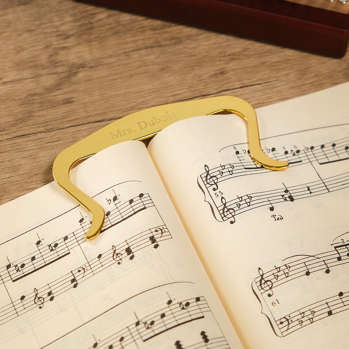 Personalized Music Sheet Clip Page Holder Custom Piano Guitar Violin ...