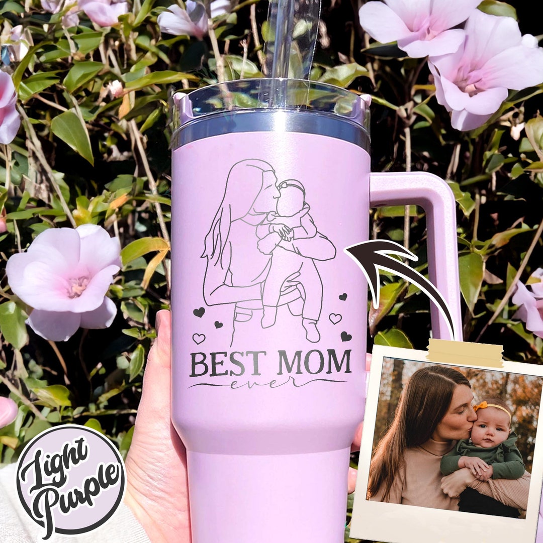Best Mom Ever Tumbler Mom Tumbler Handle 40oz Tumbler Mom