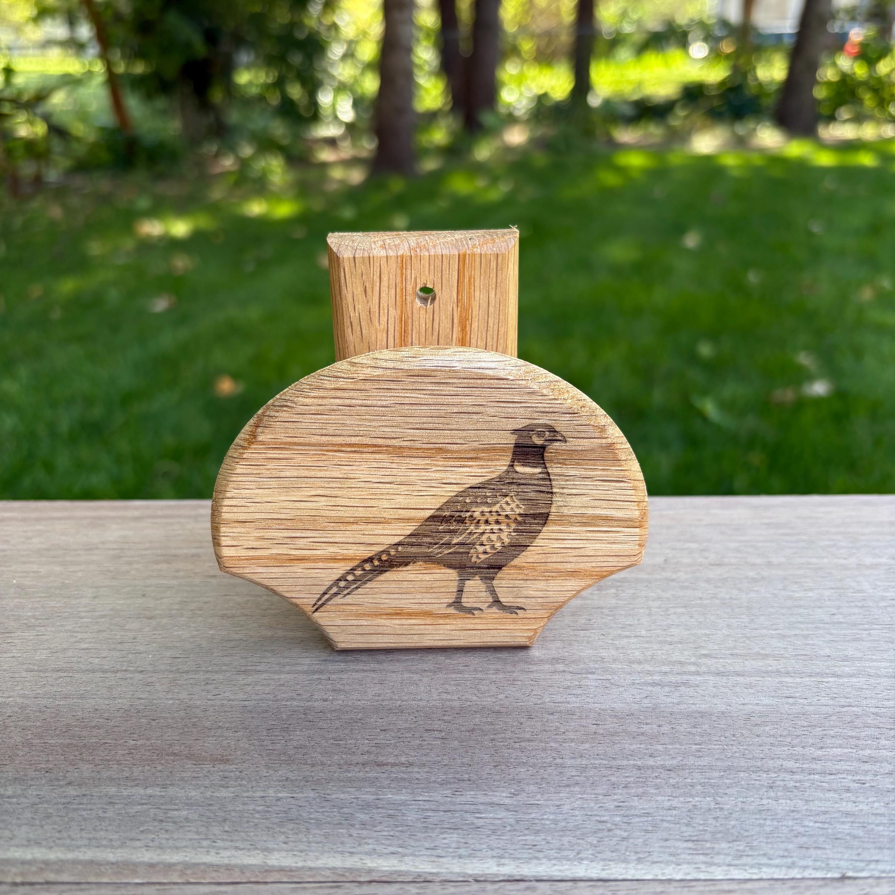 Grouse Tail Fan Plaque, Light Oak - Etsy