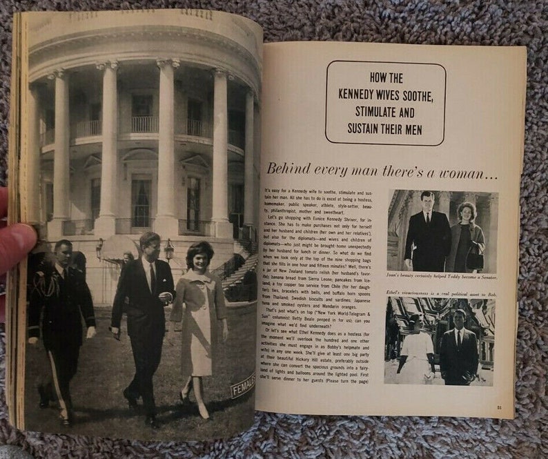 1963 KENNEDY First Family Album Magazine, John Jackie Bobby Teddy Joe ...