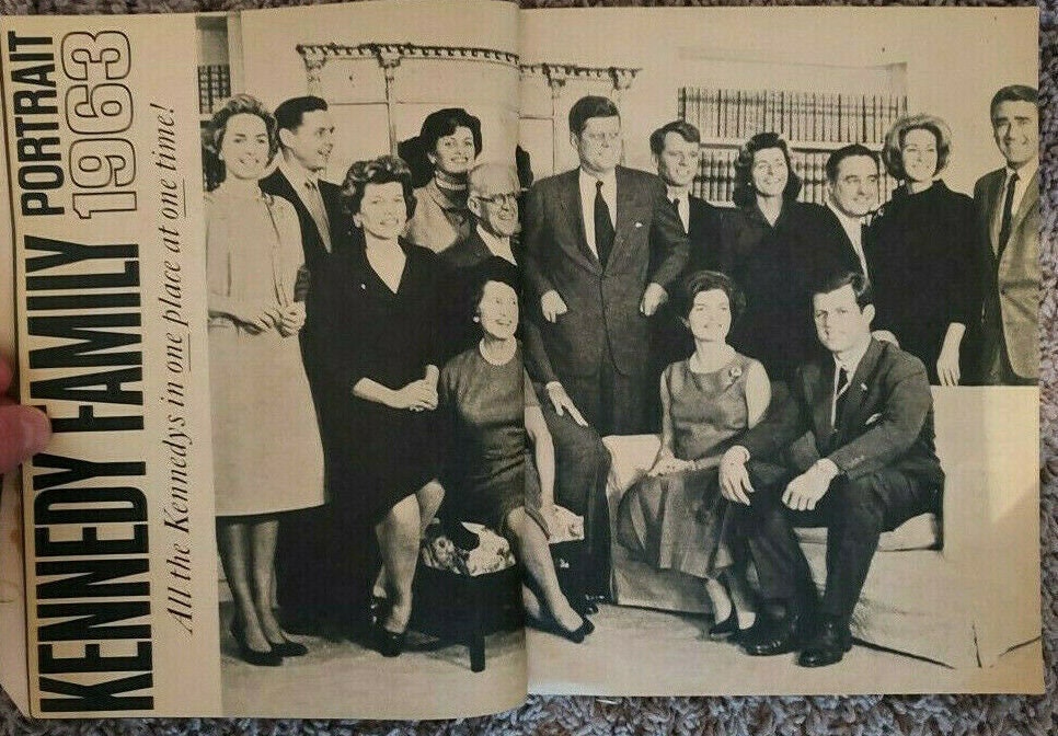 1963 KENNEDY First Family Album Magazine, John Jackie Bobby Teddy Joe ...