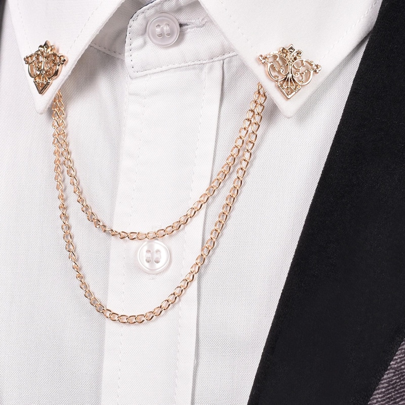 Black Pin Collar Shirt - Etsy