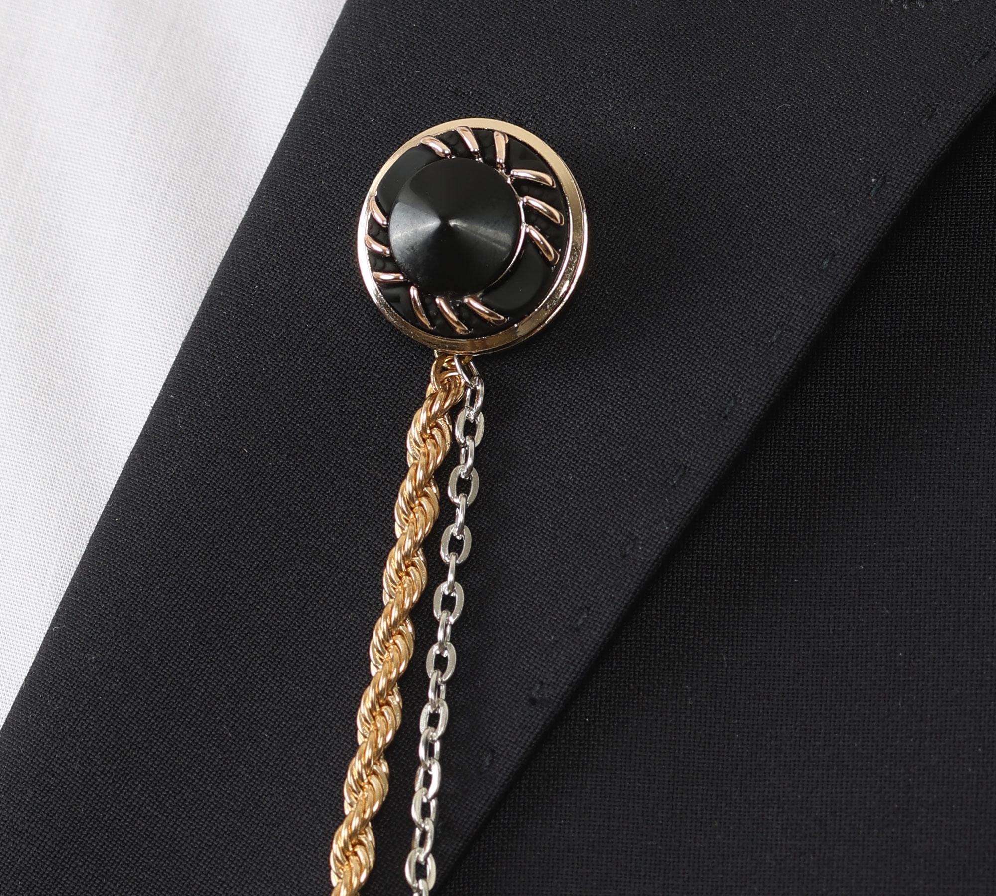 Hand Made Gold Collar Chain , Gold Black Collar Chain, Same Pattern ...