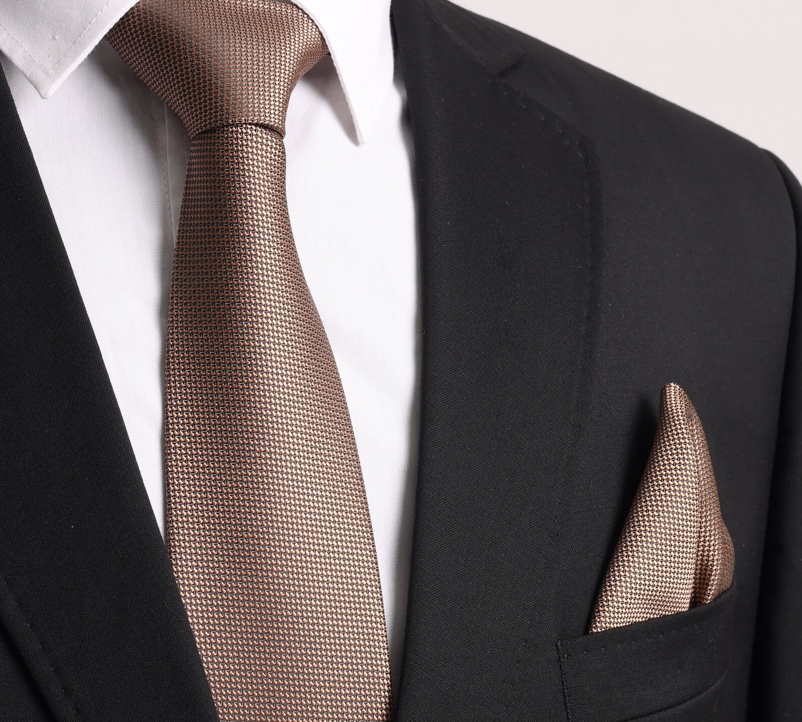 Hand Made 7.5 Cm Ties, Handkerchiefs With the Same Pattern, Beige, Pink ...