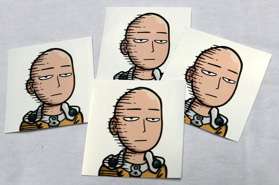 One Punch Man Saitama Premium Vinyl Sticker - Etsy