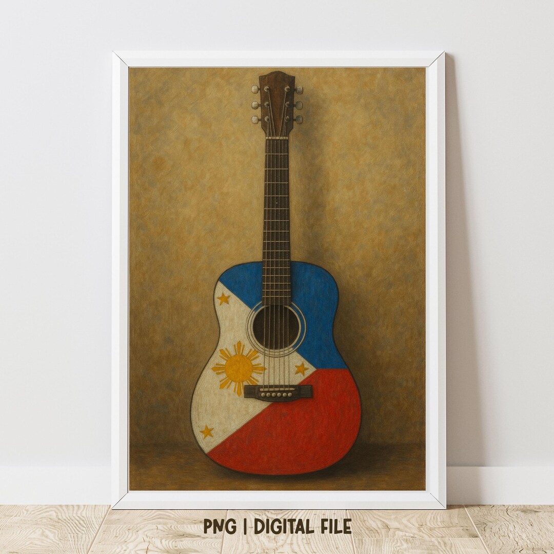 Philippine Flag Guitar Art: Filipino Musika Poster (digital Download ...