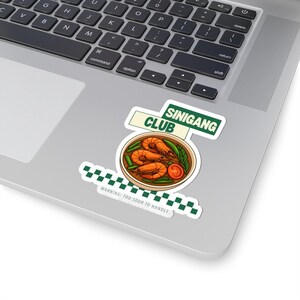 Filipino Sinigang Club Kiss Cut Sticker | Pinoy Foodie Decal | Laptop ...
