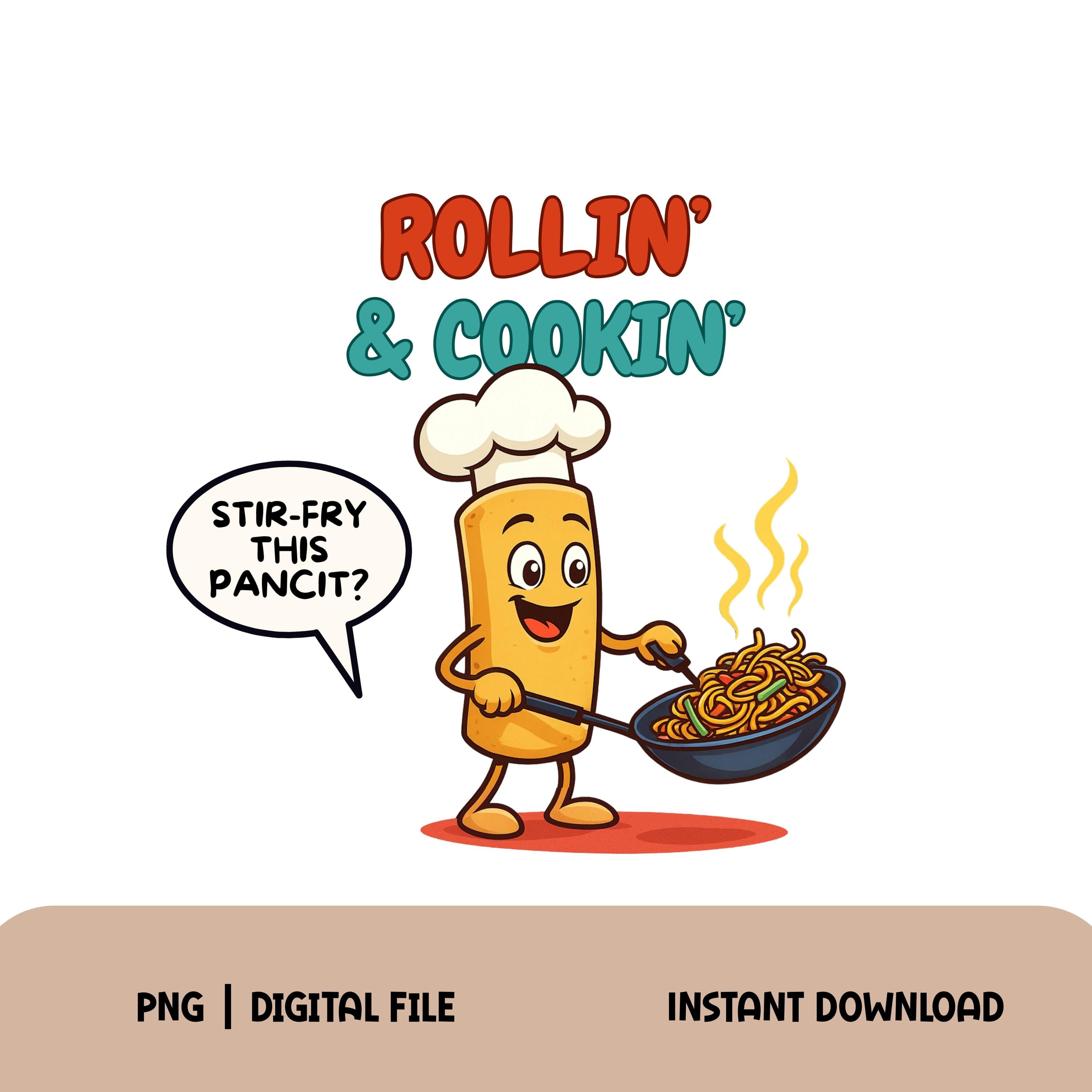 Funny Lumpia Pancit PNG | Pinoy Foodie Humor | Filipino Spring Roll ...