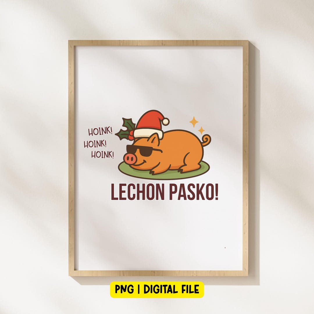 Funny Lechon Pasko PNG | Pinoy Christmas Clipart (digital Download) - Etsy