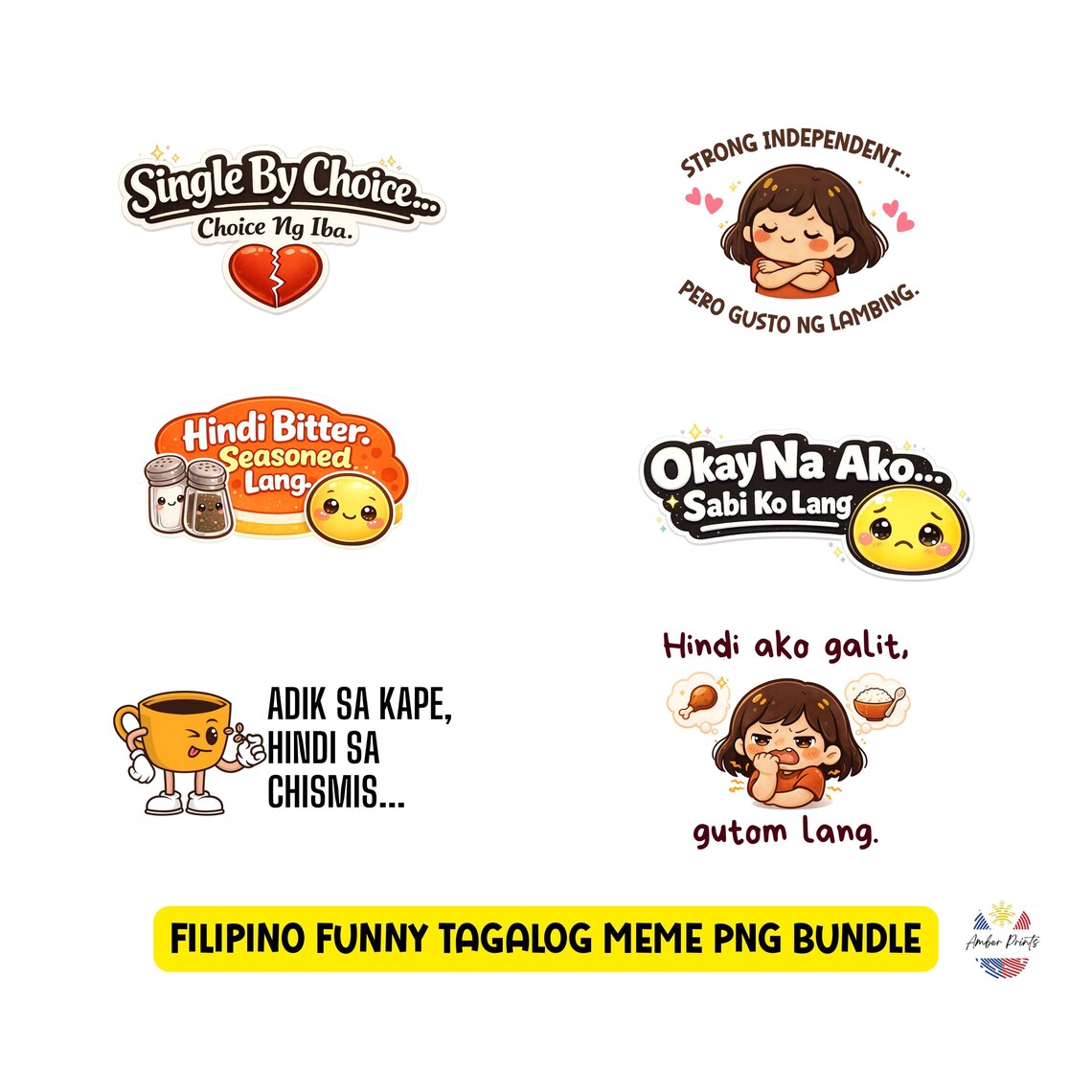 Funny Filipino Tagalog Meme PNG Bundle - Digital Stickers - Etsy