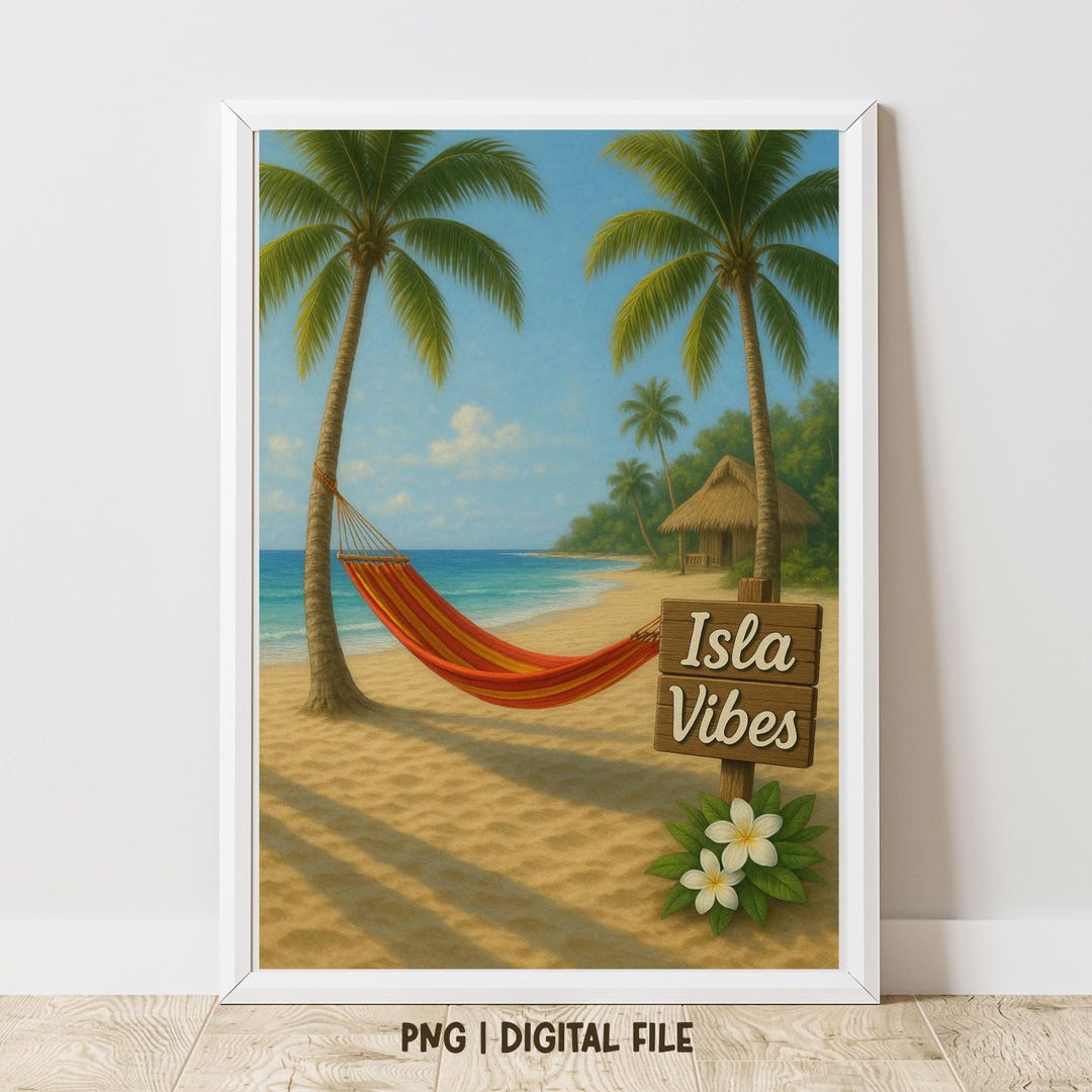 Philippine Island Wall Art Printable – Duyan Hammock & Bahay Kubo ...