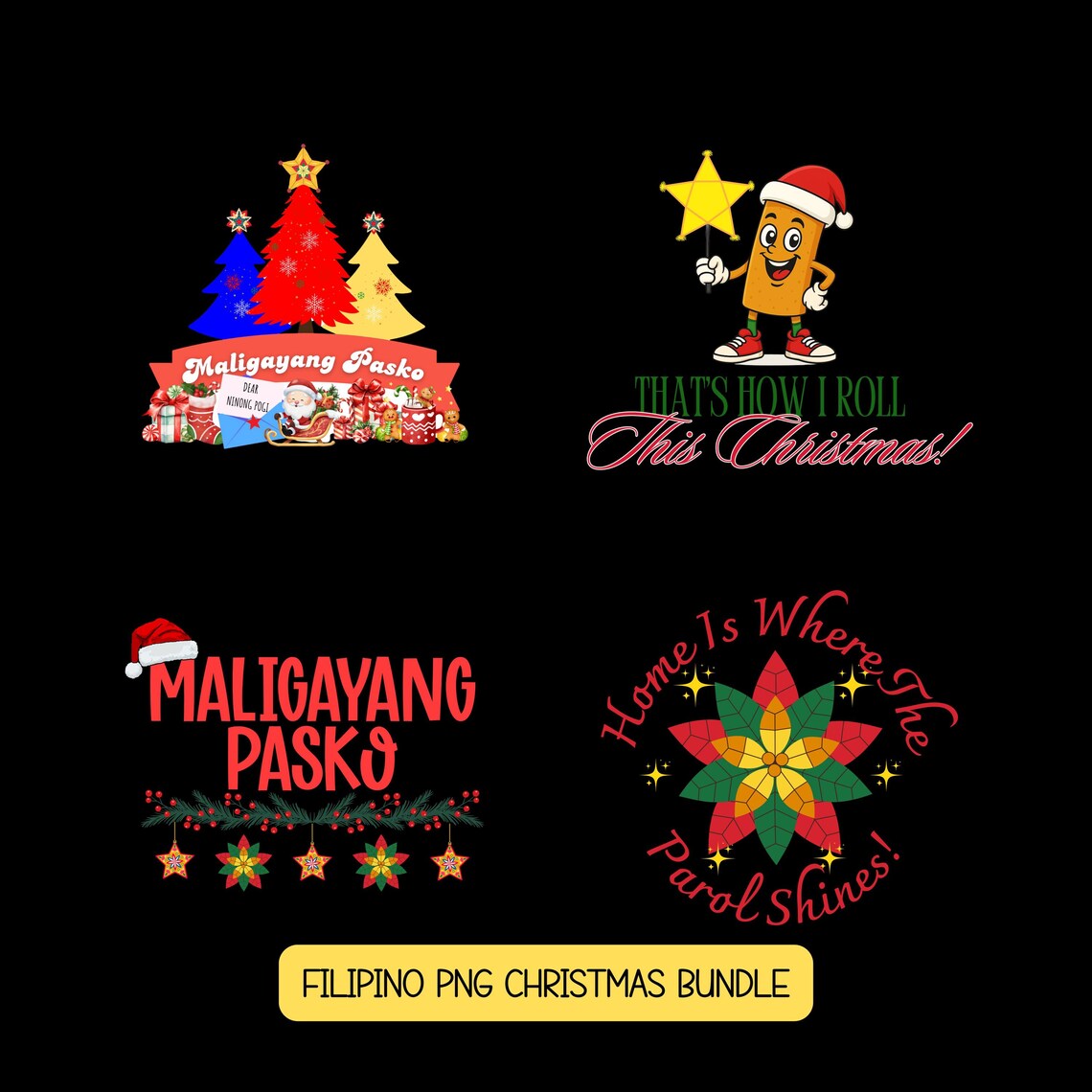 Filipino Christmas PNG Bundle: Paskong Pinoy Clipart (digital Download ...
