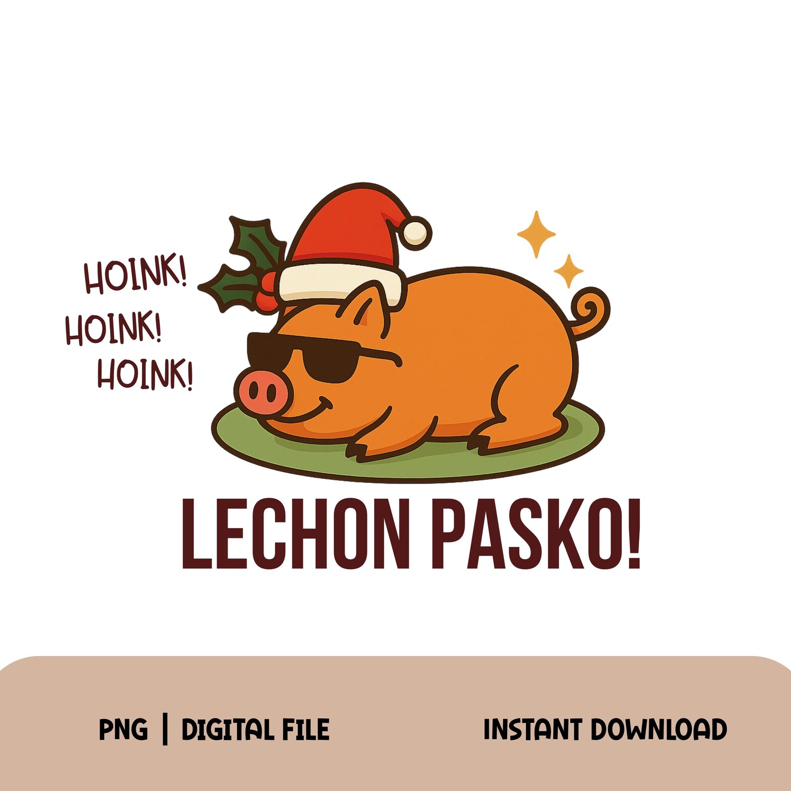 Funny Lechon Pasko PNG | Pinoy Christmas Clipart (digital Download) - Etsy