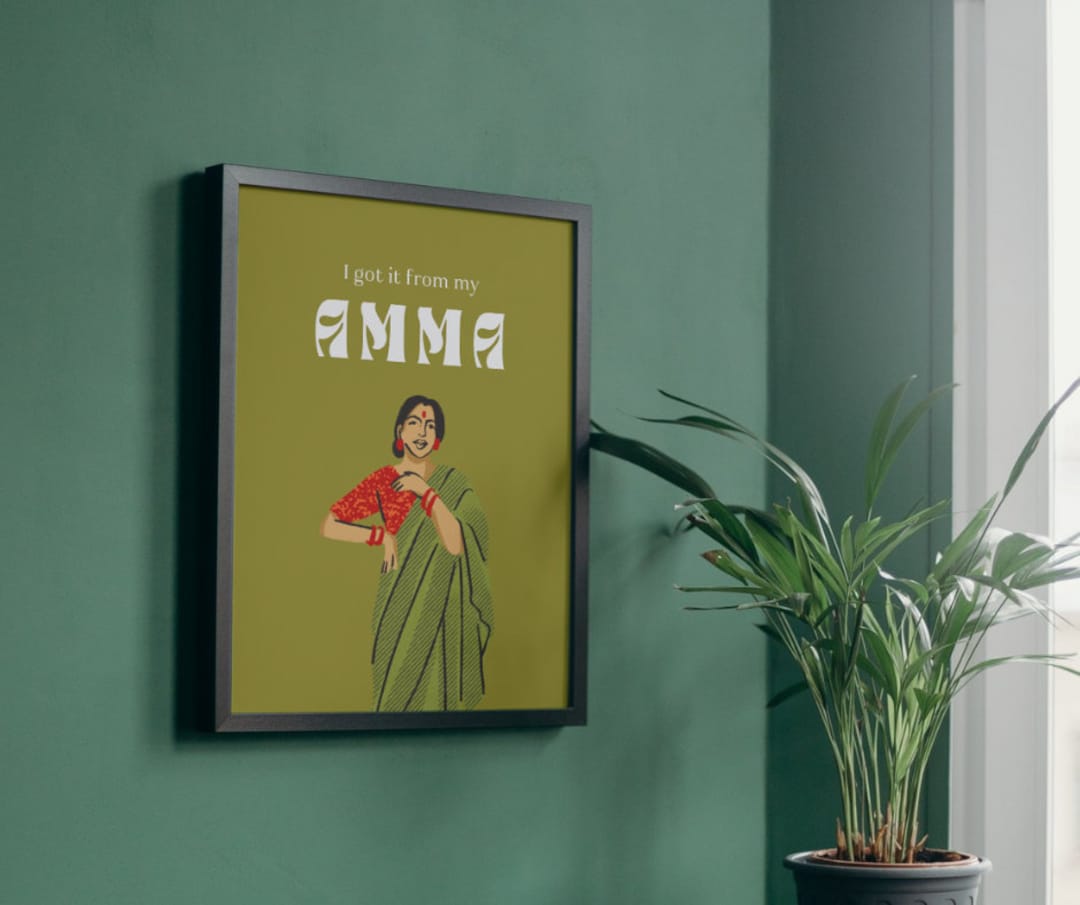 Got It From My Amma, Indian Digital Art Print, Modern South Asian Decor ...