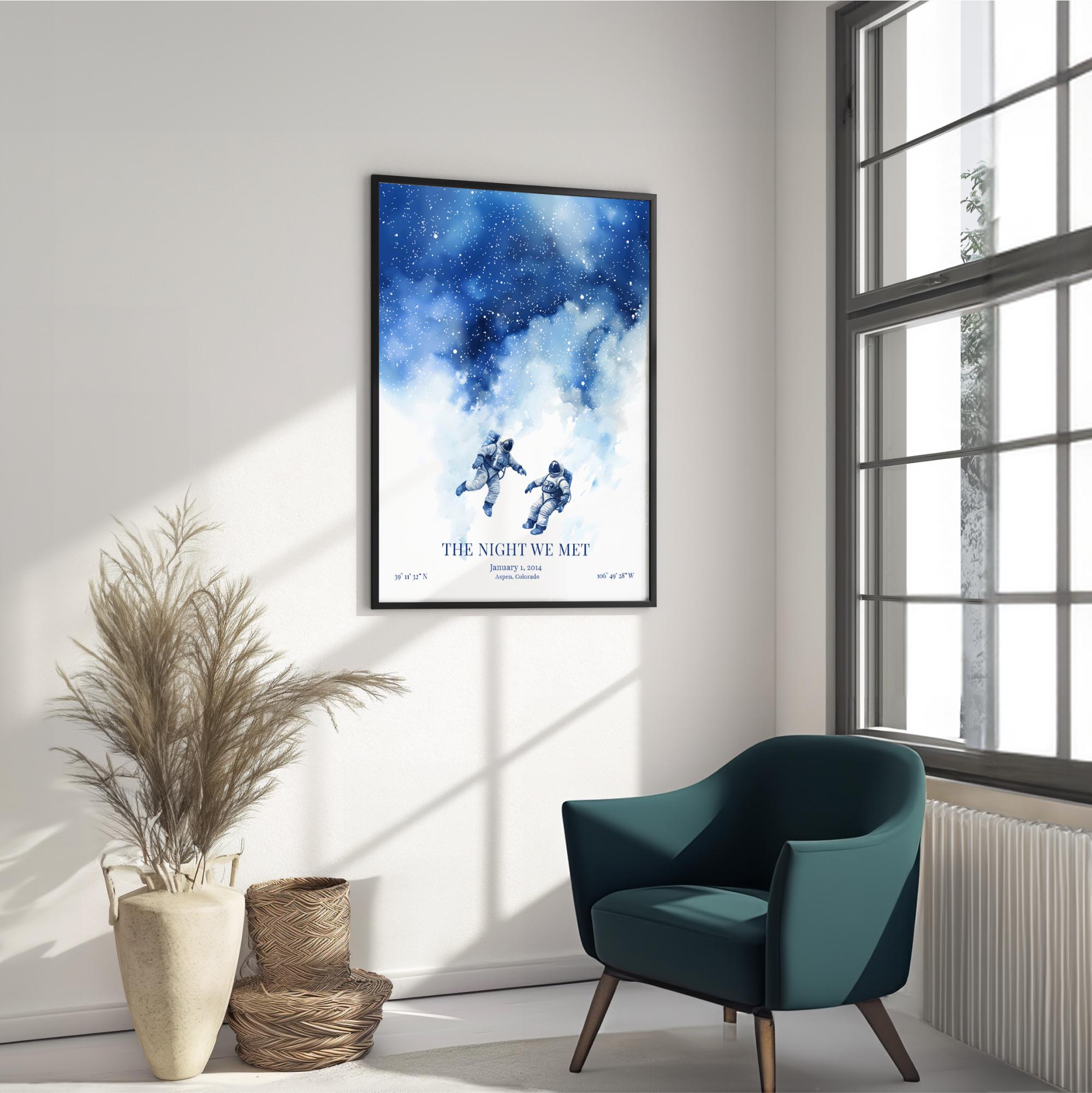 Custom Star Map Print: Astronauts, by Date (digital Download) - Etsy