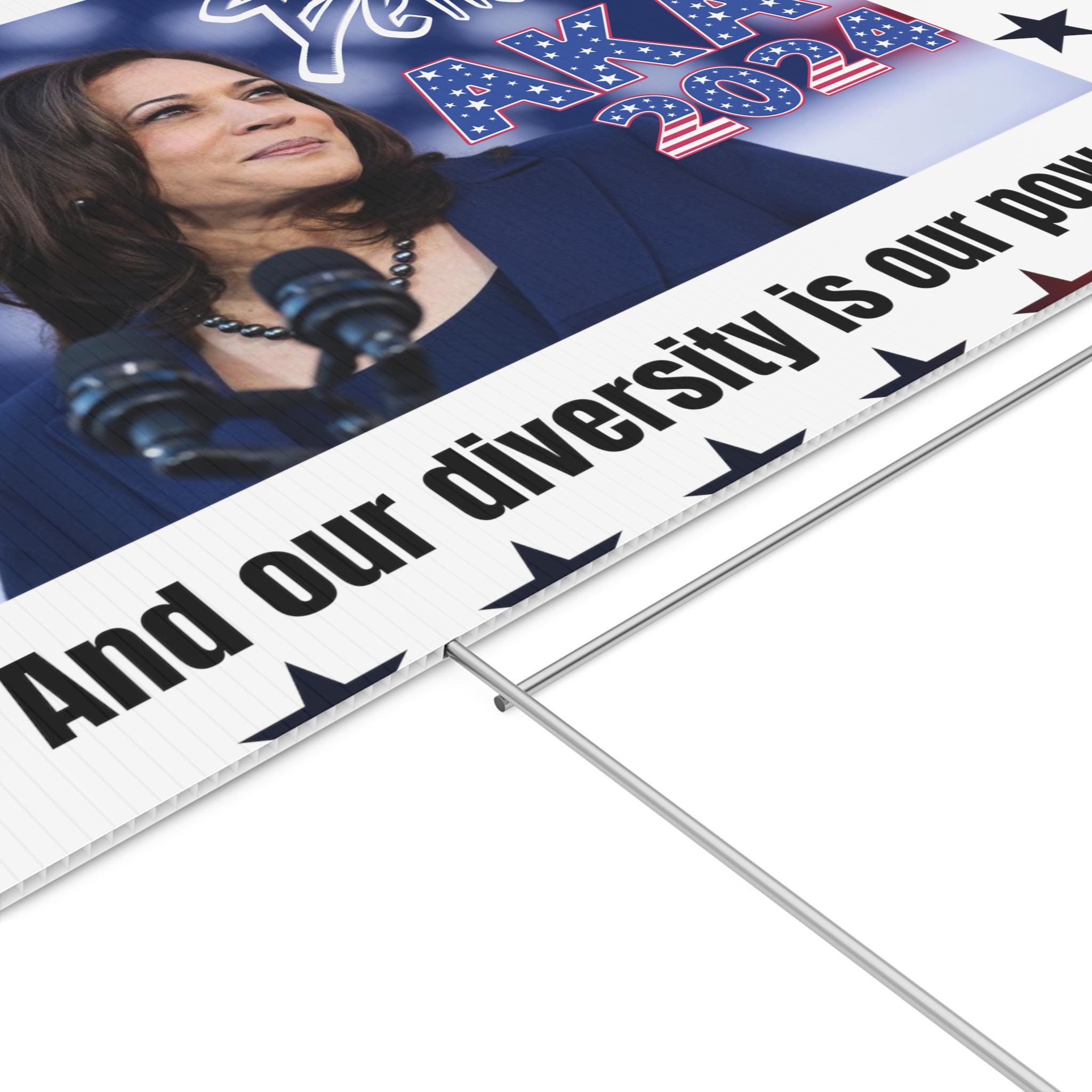 AKA Unity Diversity Yard Sign AKA Kamala Harris Election Yard Sign 2024 ...
