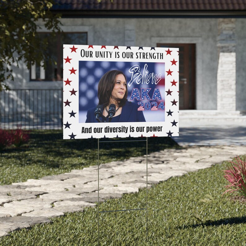 AKA Unity Diversity Yard Sign AKA Kamala Harris Election Yard Sign 2024 ...
