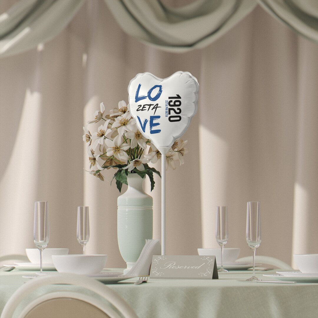 Zeta Love 1920 Balloon round and Heart-shaped, 6 Balloon Decoration ...