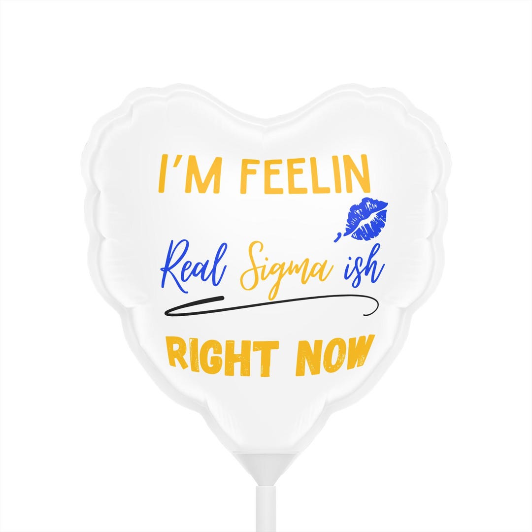 Sigma 'ish Balloon heart-shaped, 6 Balloon Decoration Sigma Sorority ...