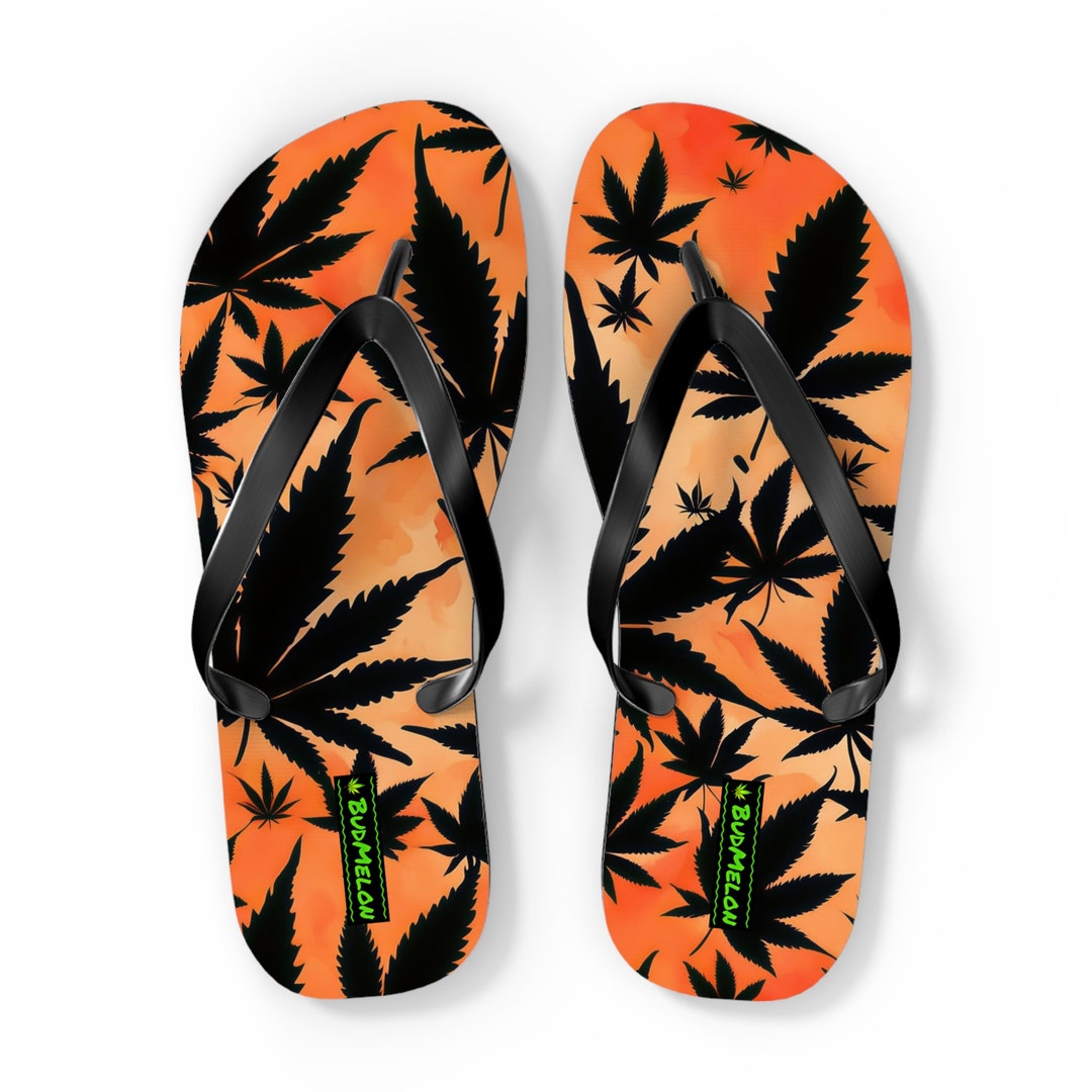 Marijuana Flip Flops 420 Flip Flops Weed Flip Flops Beach - Etsy
