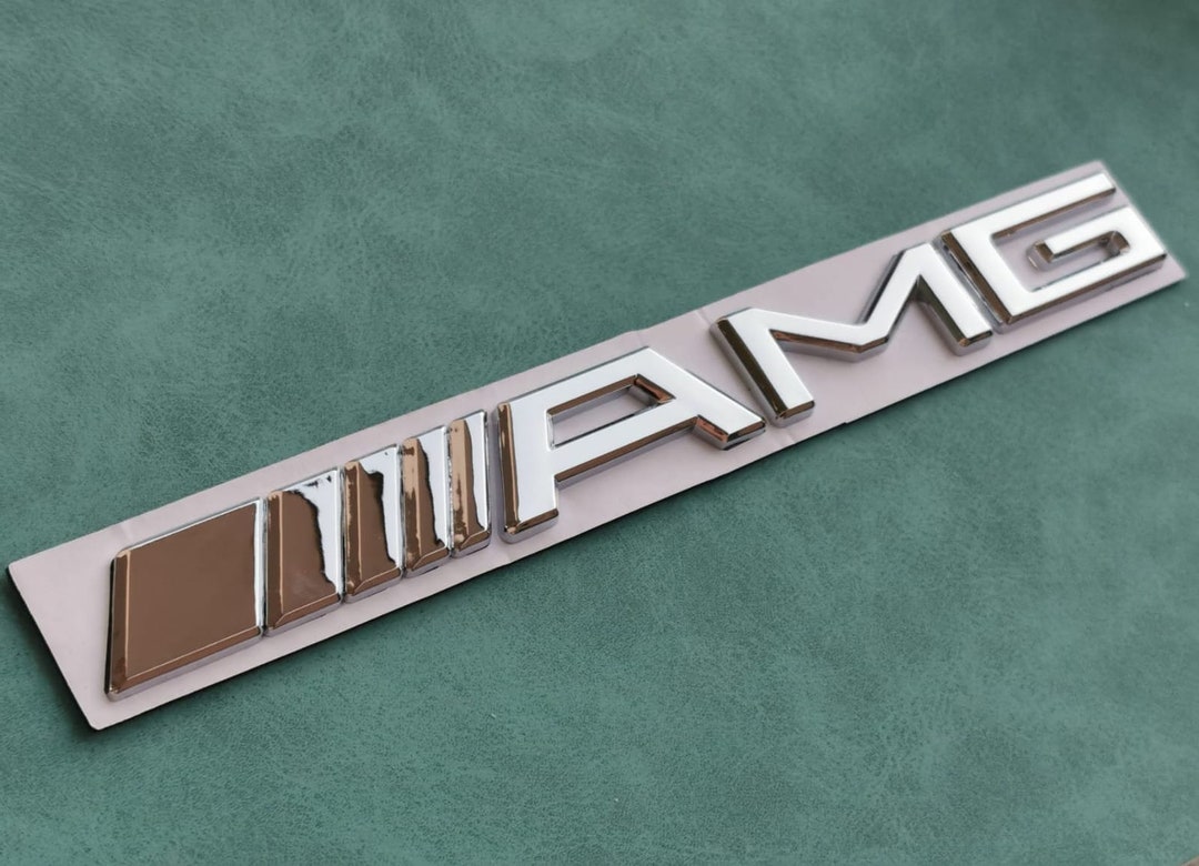 AMG Mercedes Chrome Emblem Sticker for Trunk Rear Part - Etsy