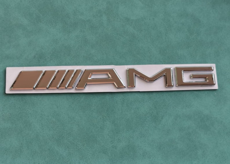 AMG Mercedes Chrome Emblem Sticker for Trunk Rear Part - Etsy