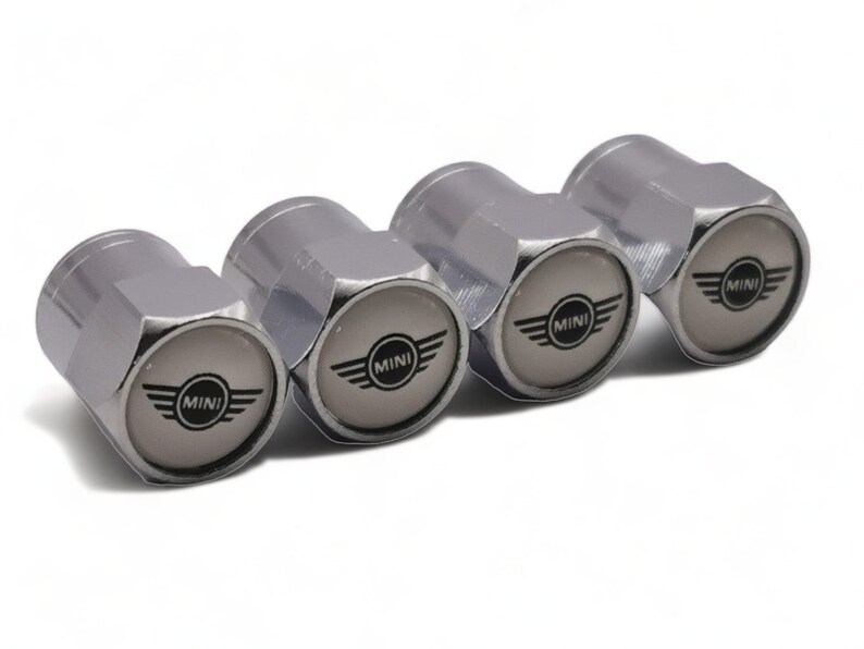 Tire Valve Caps With Logo Badge Mini Cooper One Car Accessories JCW R50 ...