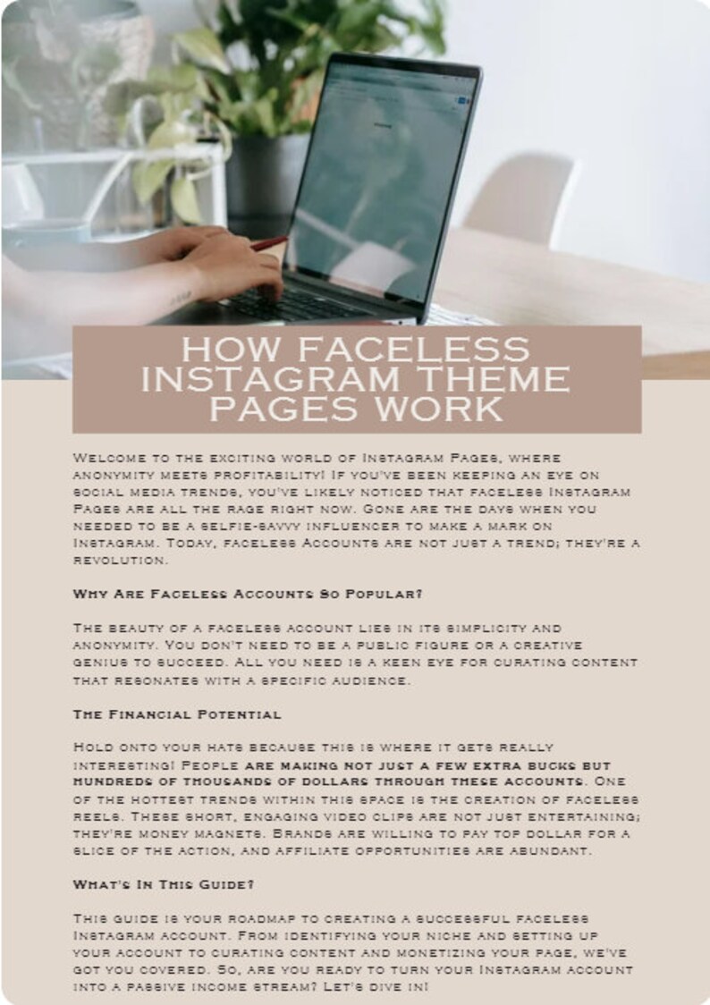 Faceless Marketing Guide, Complete Guide to Creating Faceless Instagram ...
