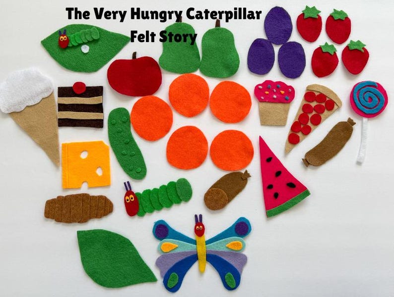 The Very Hungry Caterpillar - Preschool - Story Retelling - Felt Story ...