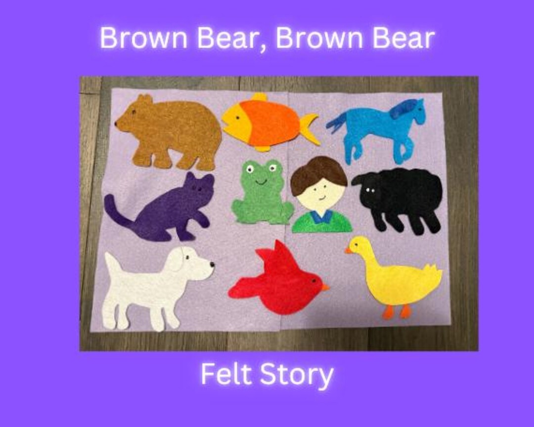 Brown Bear, Brown Bear Felt Story - Preschool - Story Retelling - Etsy ...