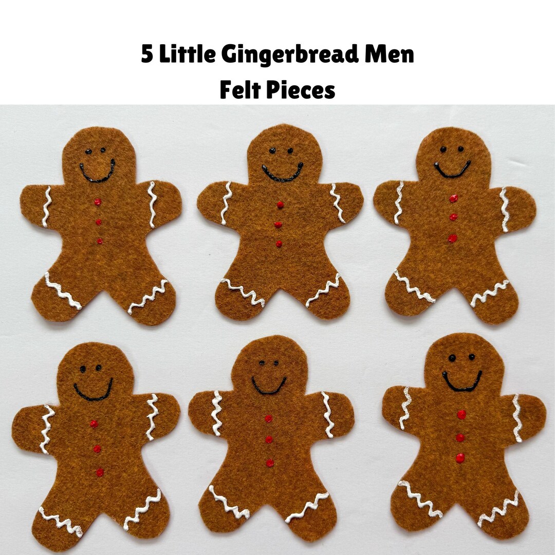 5 Little Gingerbread Men Felt Poem - Preschool - Storyretelling ...