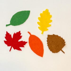 Five Little Leaves Poem- Felt Board - Counting - Rhyming - Etsy