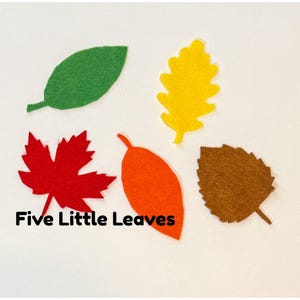 Five Little Leaves Poem- Felt Board - Counting - Rhyming - Etsy