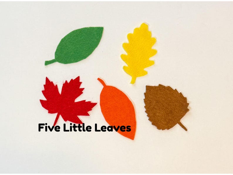 Five Little Leaves Poem- Felt Board - Counting - Rhyming - Etsy