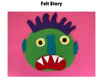 Felt Board Story Set: GO Away Big Green Monster - Etsy