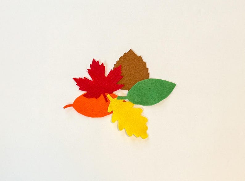Five Little Leaves Poem- Felt Board - Counting - Rhyming - Etsy