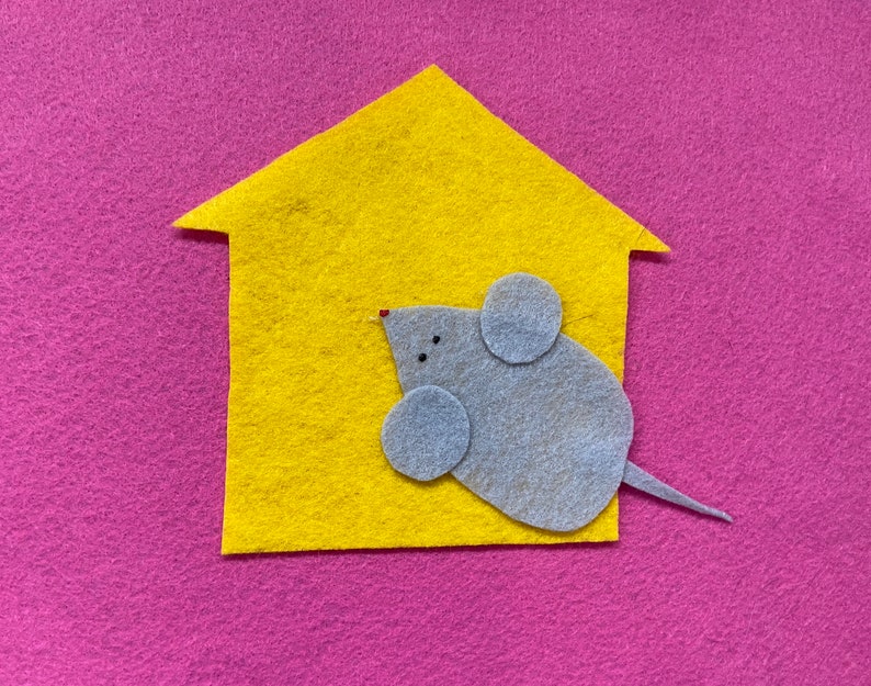 Little Mouse Felt Board - Felt Story - Game - Preschool - Colors - Etsy