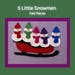 5 Little Snowmen Felt Poem - Preschool - Storyretelling - Snowman - Etsy