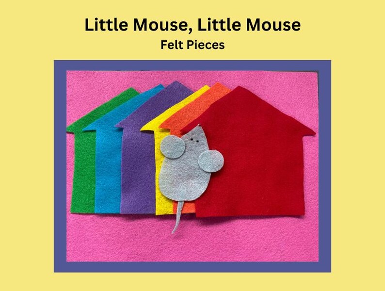 Little Mouse Felt Board - Felt Story - Game - Preschool - Colors - Etsy