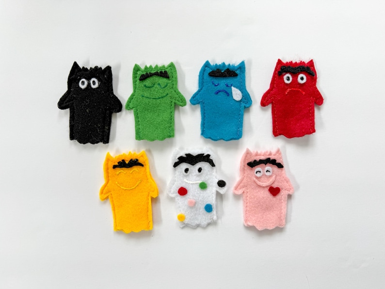 Color Monster - Puppets - Preschool - Story Retelling - Emotions - Etsy