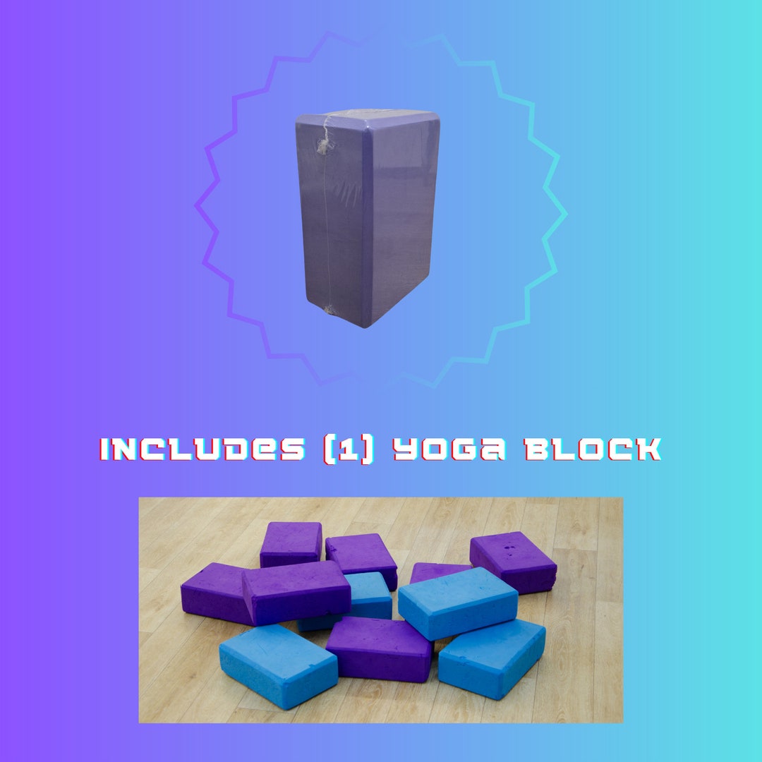 High Density Yoga Block Blue 9x6x4 - Etsy