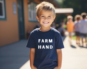 Farm Hand Organic Baby and Kids T-shirt Modern Graphic Tee for Farm ...